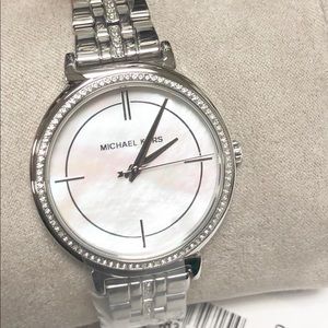 Michael Kors | Accessories | Michael Kors Cinthia Silver Tone Watch ...